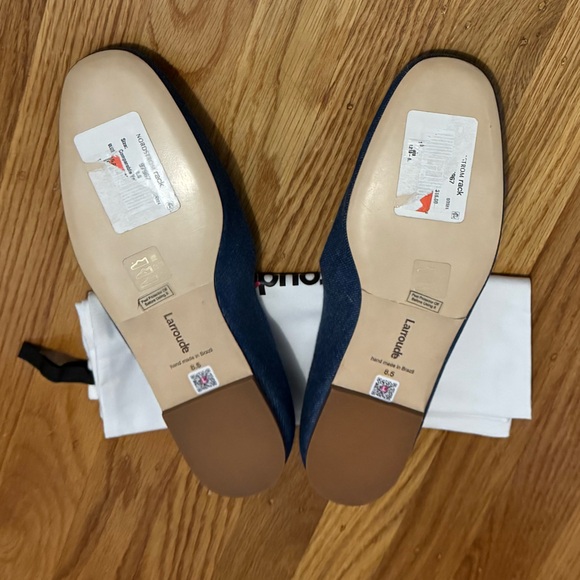 Larroude | Shoes | New Larroud Womens Blair Mary Jane Ballet Flats In Denim | Poshmark